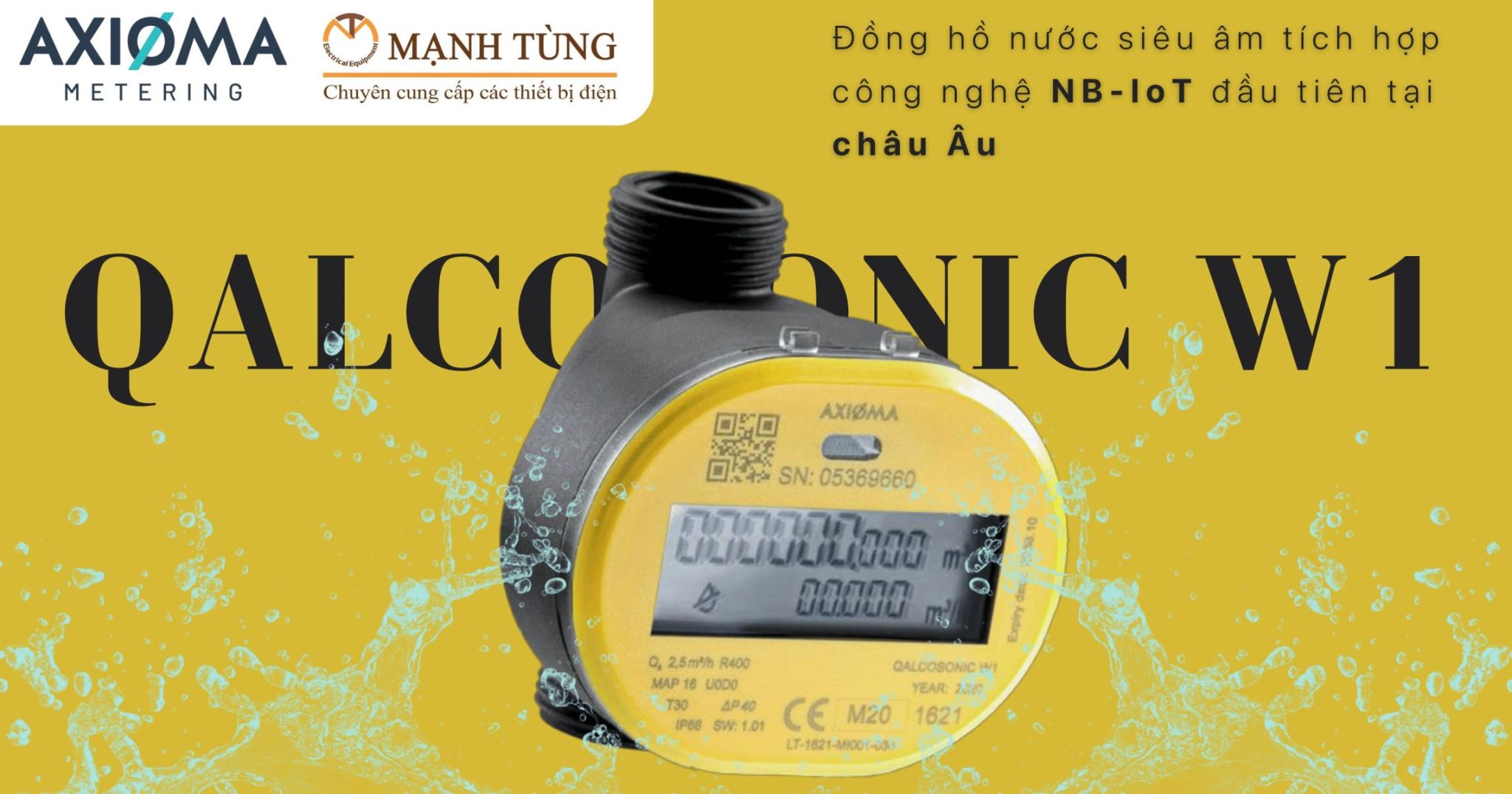 Đồng hồ nước siêu âm thông minh NB IoT - AXIOMA QALCOSONIC W1 - Công Ty ...
